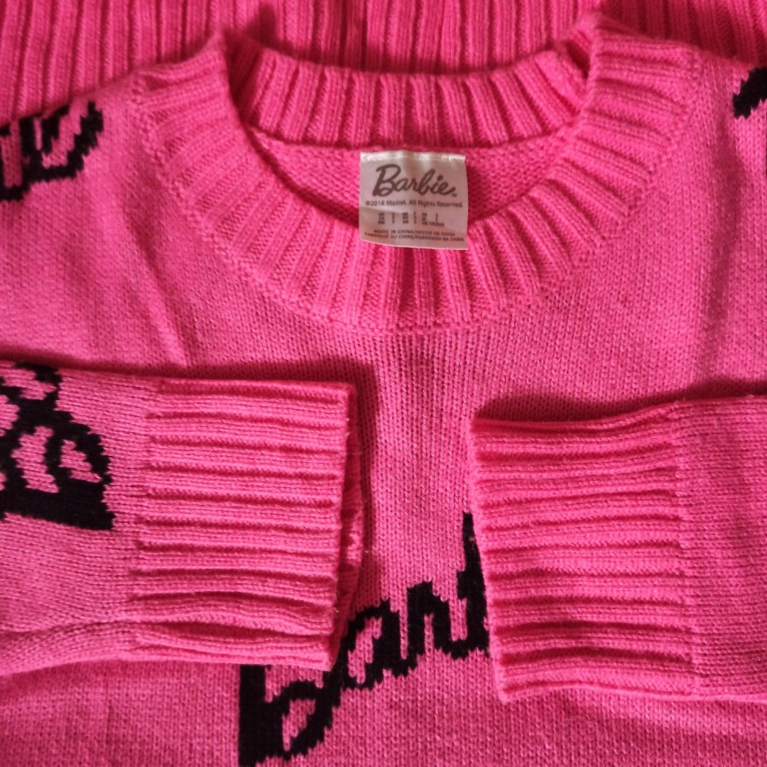 Barbie Sweater, Women's Fashion, Tops, Longsleeves on Carousell