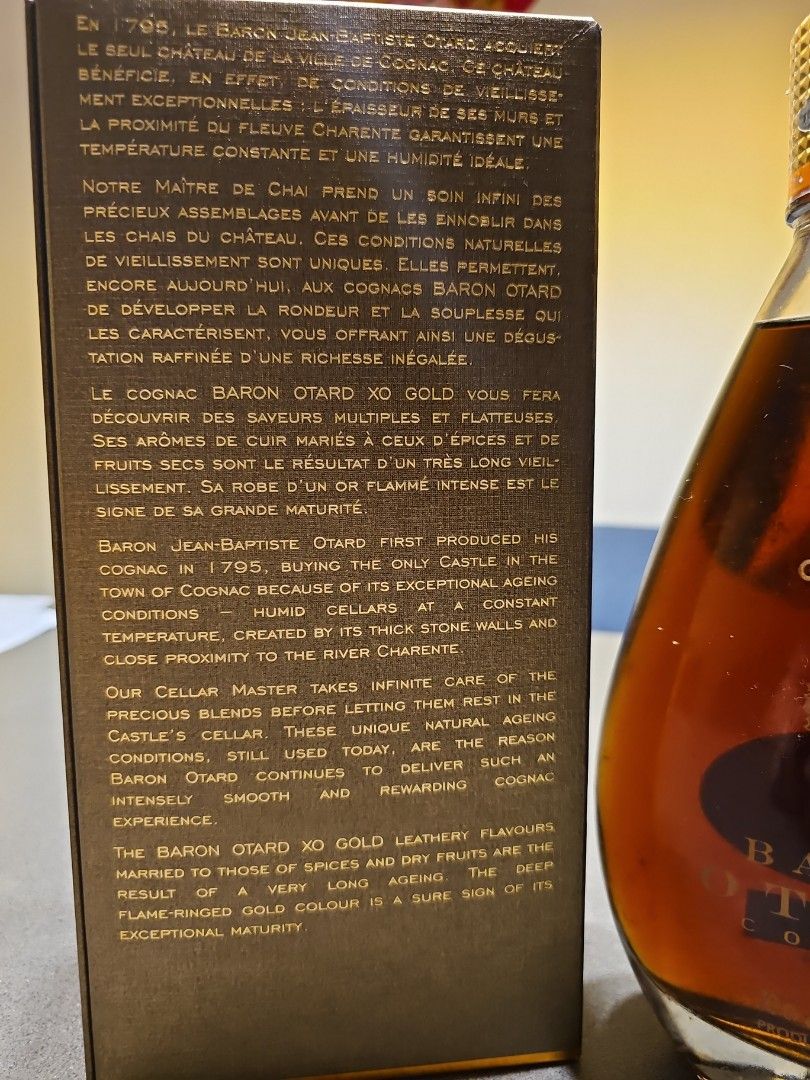 Baron Otard XO GOLD, Food & Drinks, Alcoholic Beverages on Carousell