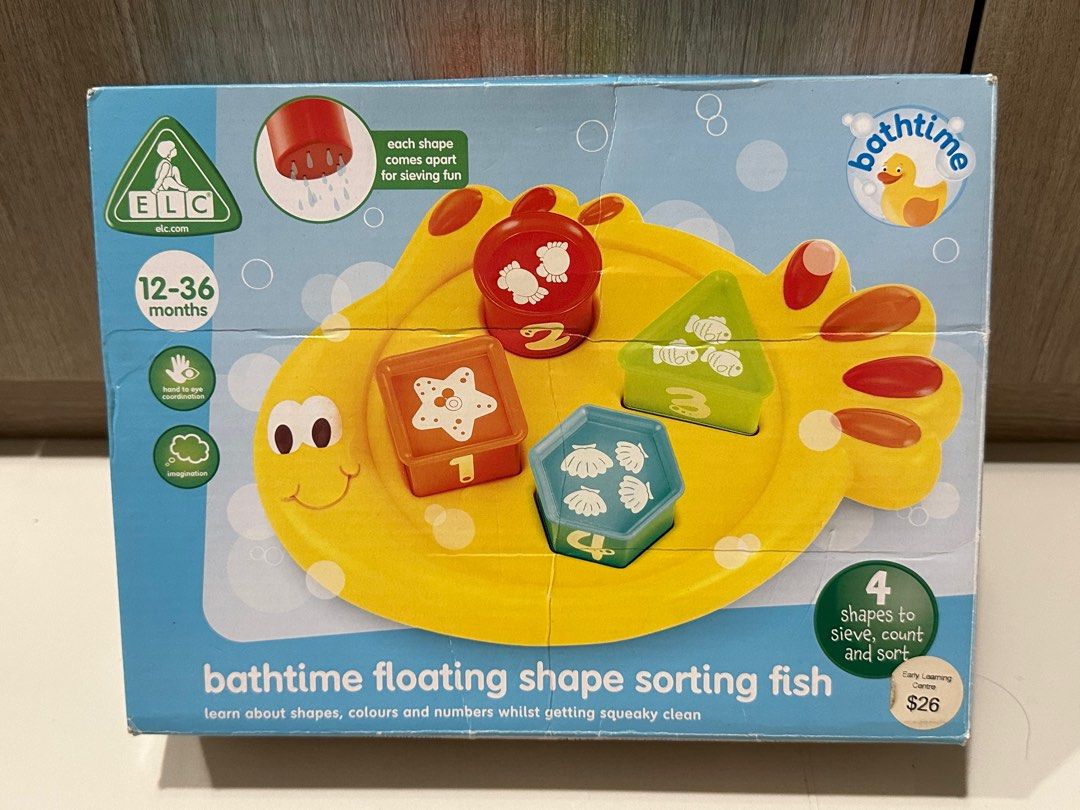 Bathtime floating shape sorting, Babies & Kids, Infant Playtime on Carousell
