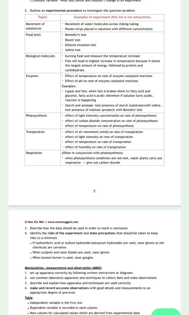 Biology practical notes, Hobbies & Toys, Books & Magazines, Assessment ...
