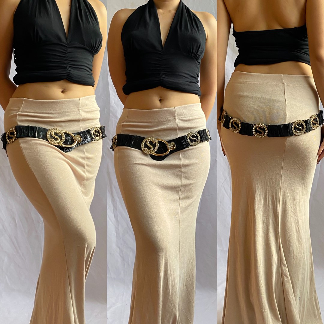 Black lacey belt buckle rhinestone pinterest, Women's Fashion, Watches ...