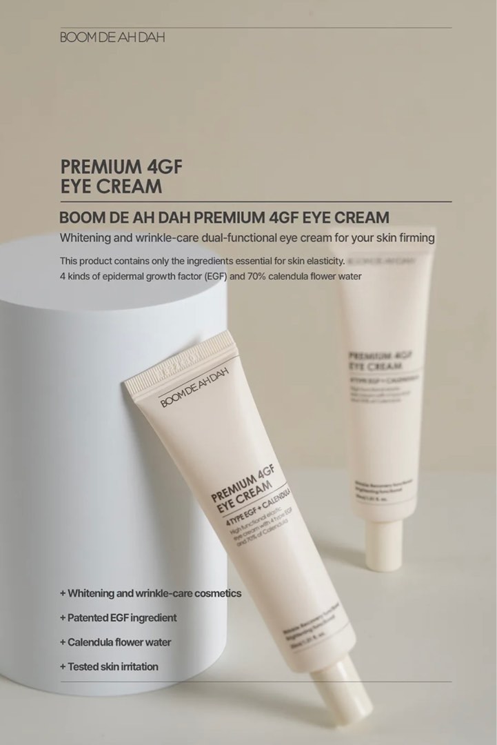 boom de ah dah premium 4gf eye cream, Beauty & Personal Care, Face, Face Care on Carousell