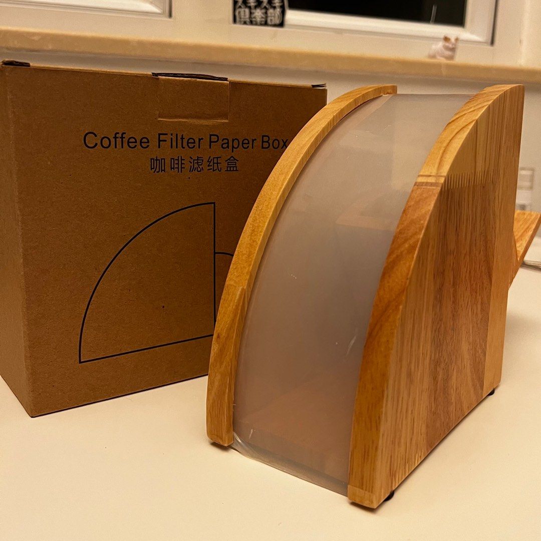 [BRAND NEW] 咖啡濾紙盒 coffee filter paper box, 傢俬＆家居, 廚具和餐具, 茶具配件 - Carousell