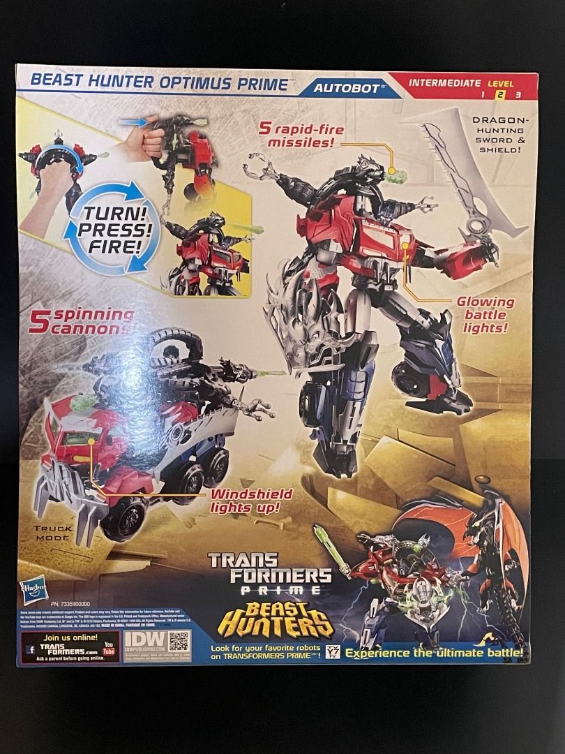 Brand New Hasbro Beast Hunters Transformers Beast Hunter Optimus Prime ...