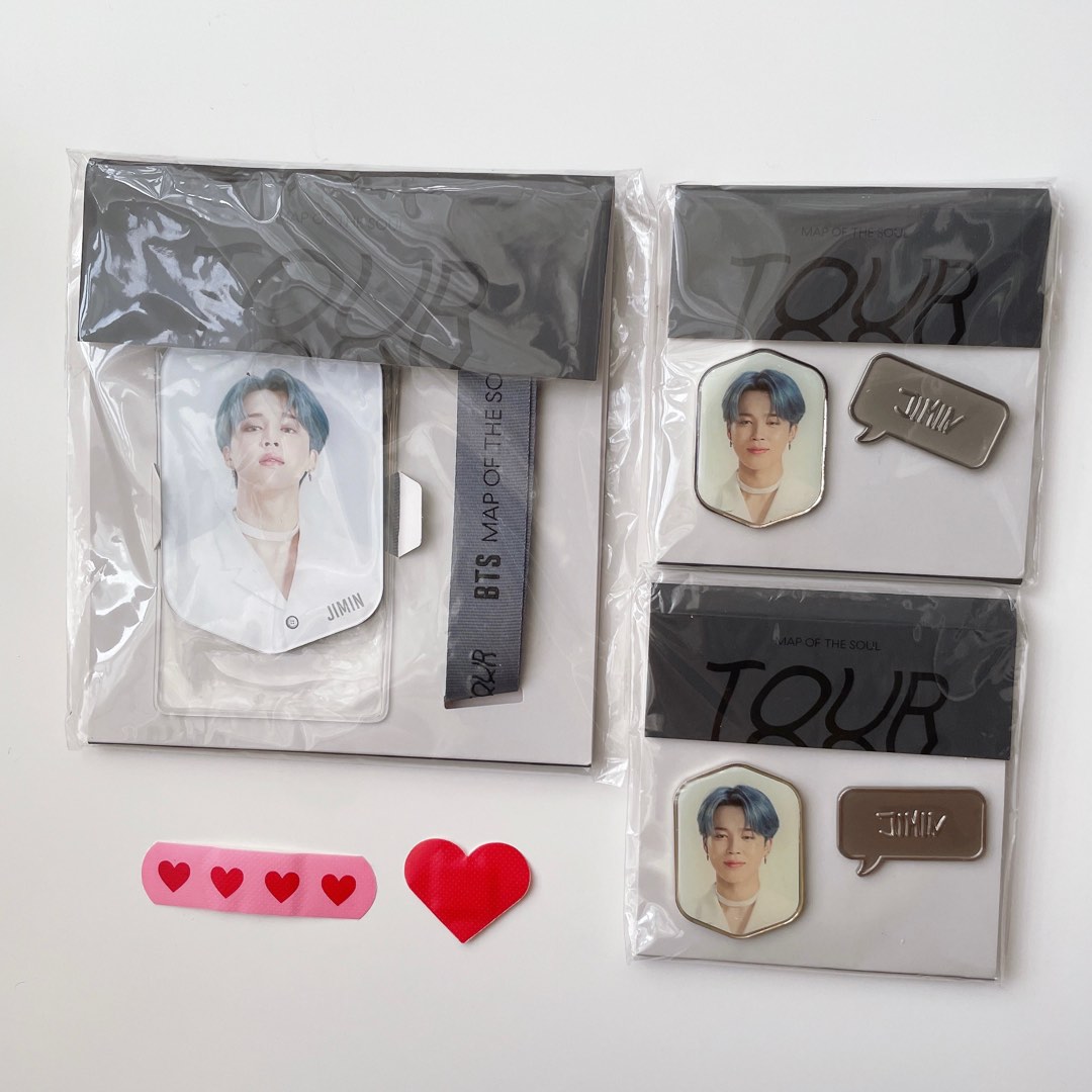 BTS Map Of The Soul Tour Badge Set Lanyard Photo Jimin, Hobbies & Toys, Collectibles ...