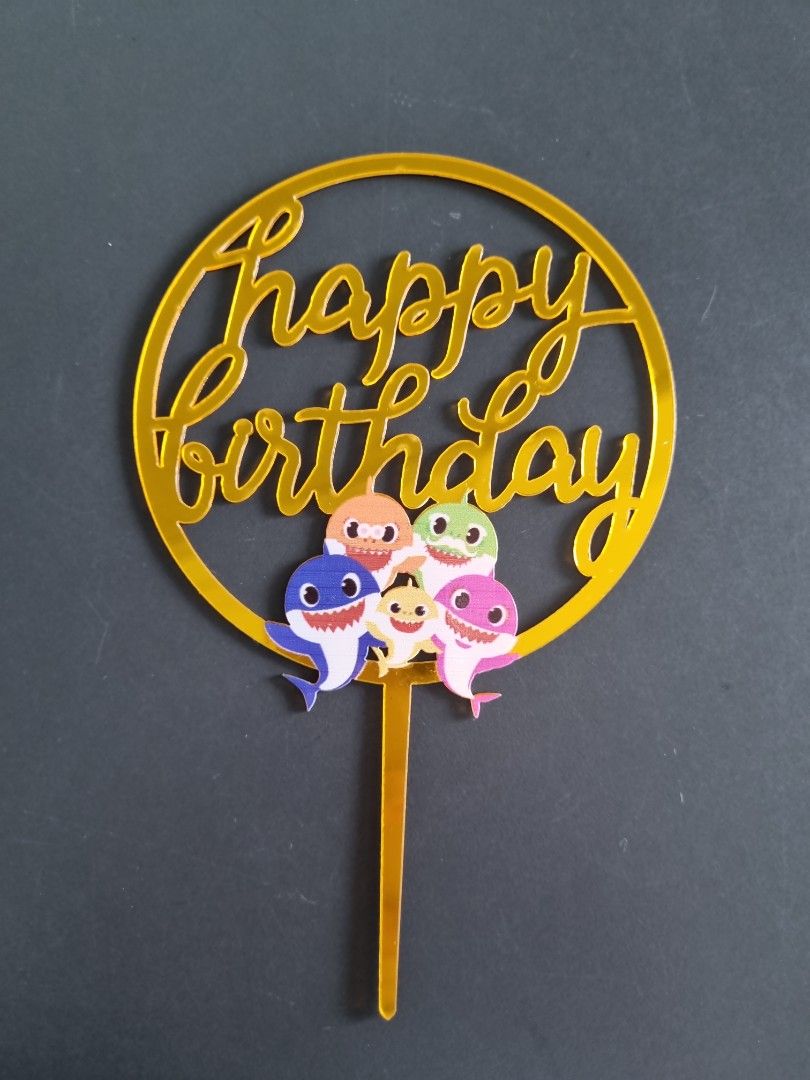 Cake Topper Baby Shark, Hobbies & Toys, Stationery & Craft, Occasions ...