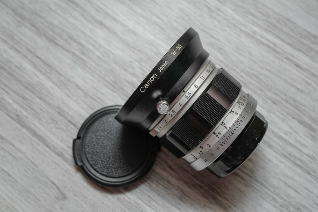Canon 50mm F1.4 Ltm E39 w/ Original Lens Hood - No Box - Well Used ...