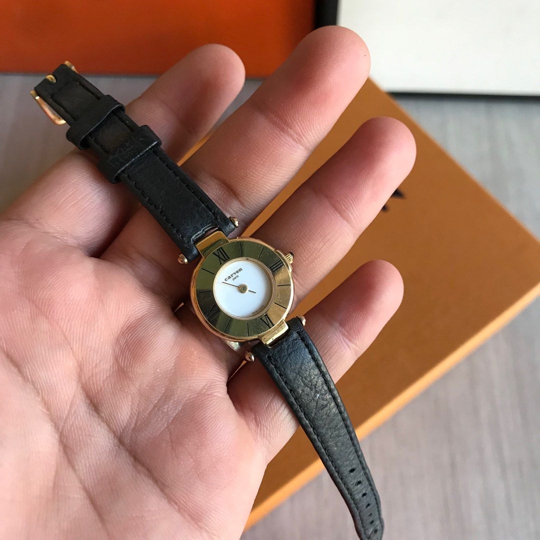 Carven “ Authentic “ Vintage Watch 18k, Fesyen Wanita, Jam Tangan di ...