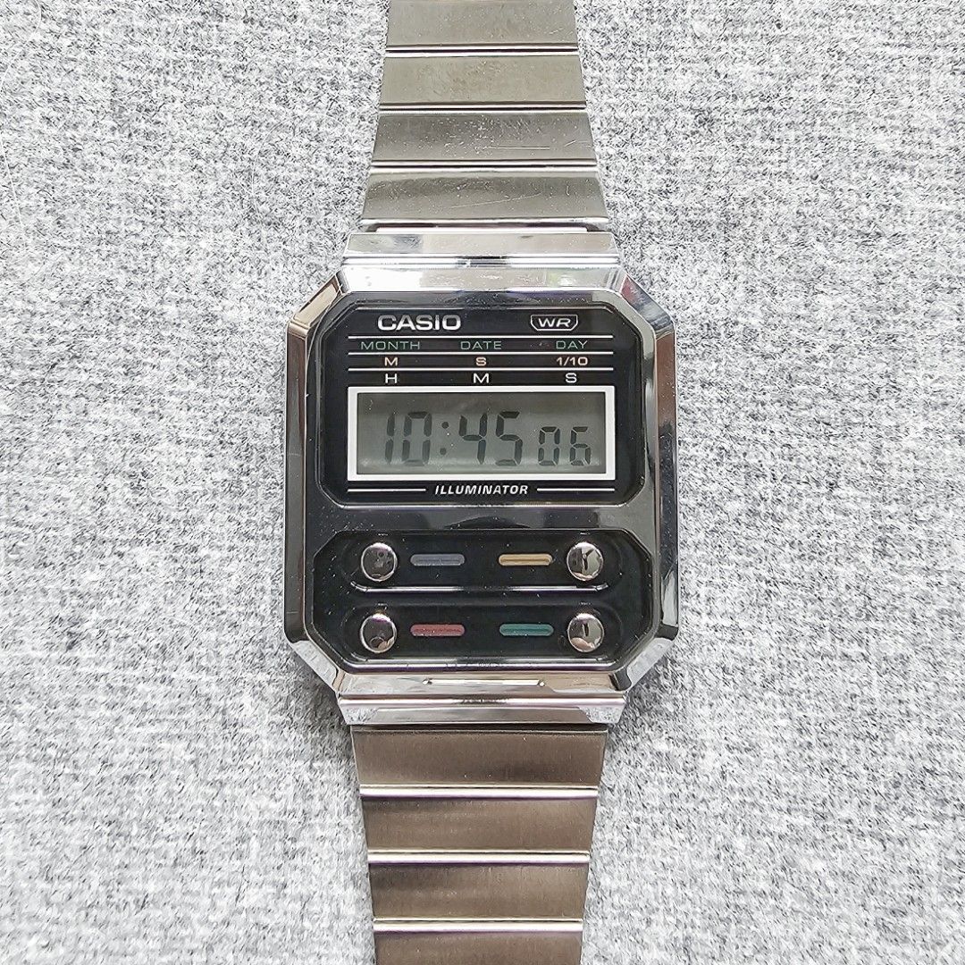 Casio A100WE -1A Silver, Men's Fashion, Watches & Accessories, Watches ...