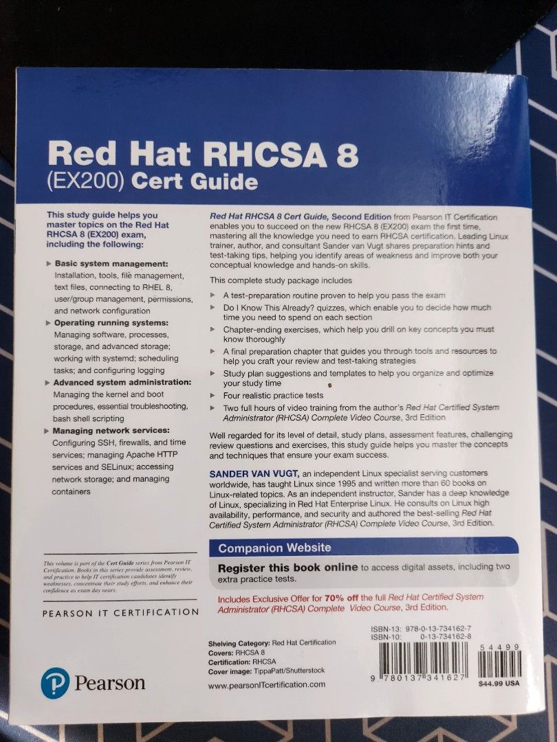 Cert Guide Red Hat RHCSA 8 (EX200), Hobbies & Toys, Books & Magazines ... Cert Guide Red Hat RHCSA 8 (EX200), Hobbies & Toys, Books & Magazines ...