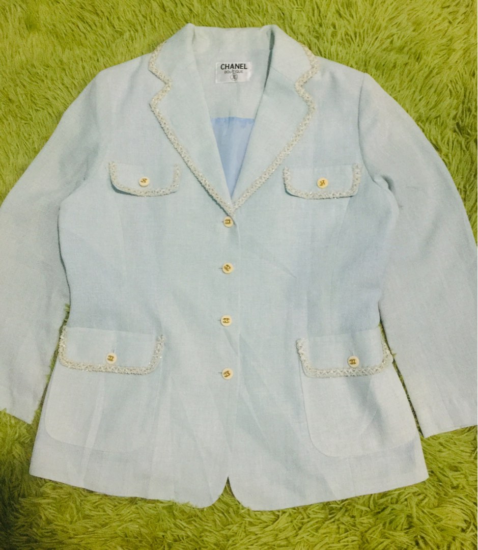 chanel boutique uniform design blazer, Luxury, Apparel on Carousell