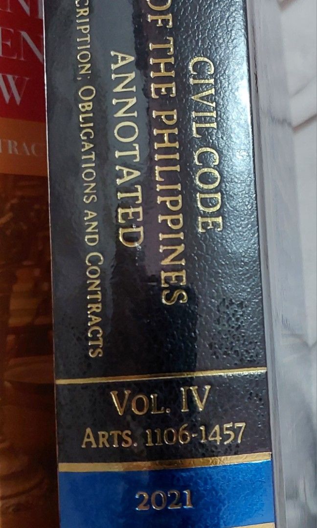 Civil Code of the Philippines Annotated Volume IV, Hobbies & Toys ...