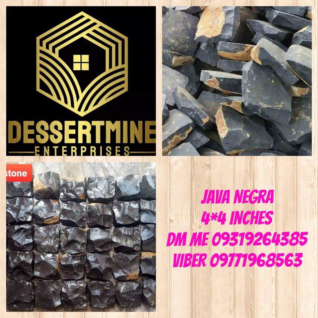 COBBLE STONES JAVA NEGRA 4*4 INCHES PER SQM on Carousell
