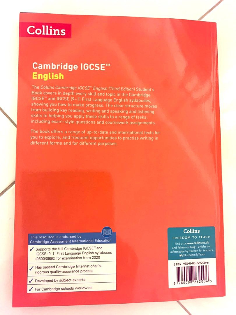 Collins: Cambridge IGCSE English Student Book (Coursebook), Hobbies ...