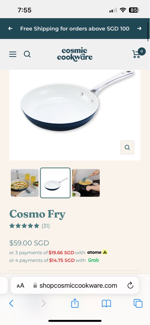 Cosmo fry pan, Furniture & Home Living, Kitchenware & Tableware ...