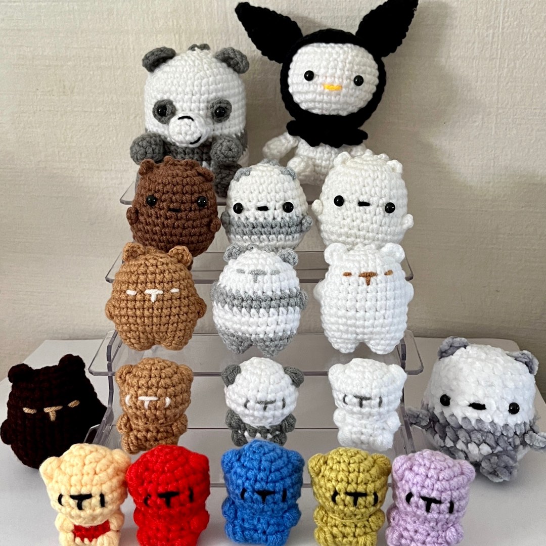 crochet gummy bear, we bare bears, winnie the pooh, kuromi, Hobbies ...
