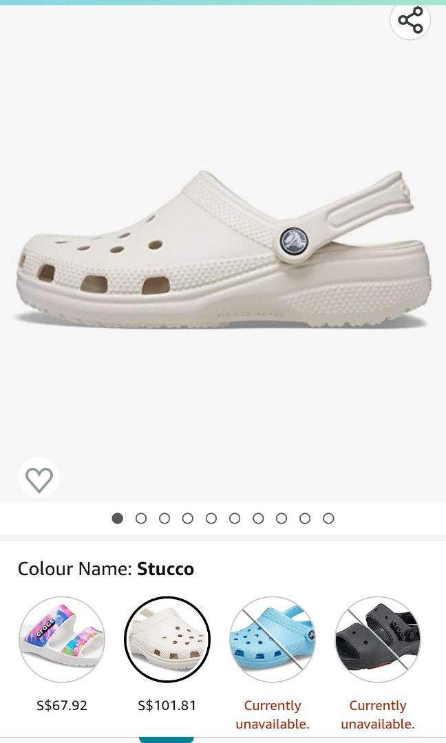 Crocs Classic Stucco Off White, Women's Fashion, Footwear, Sandals on ...
