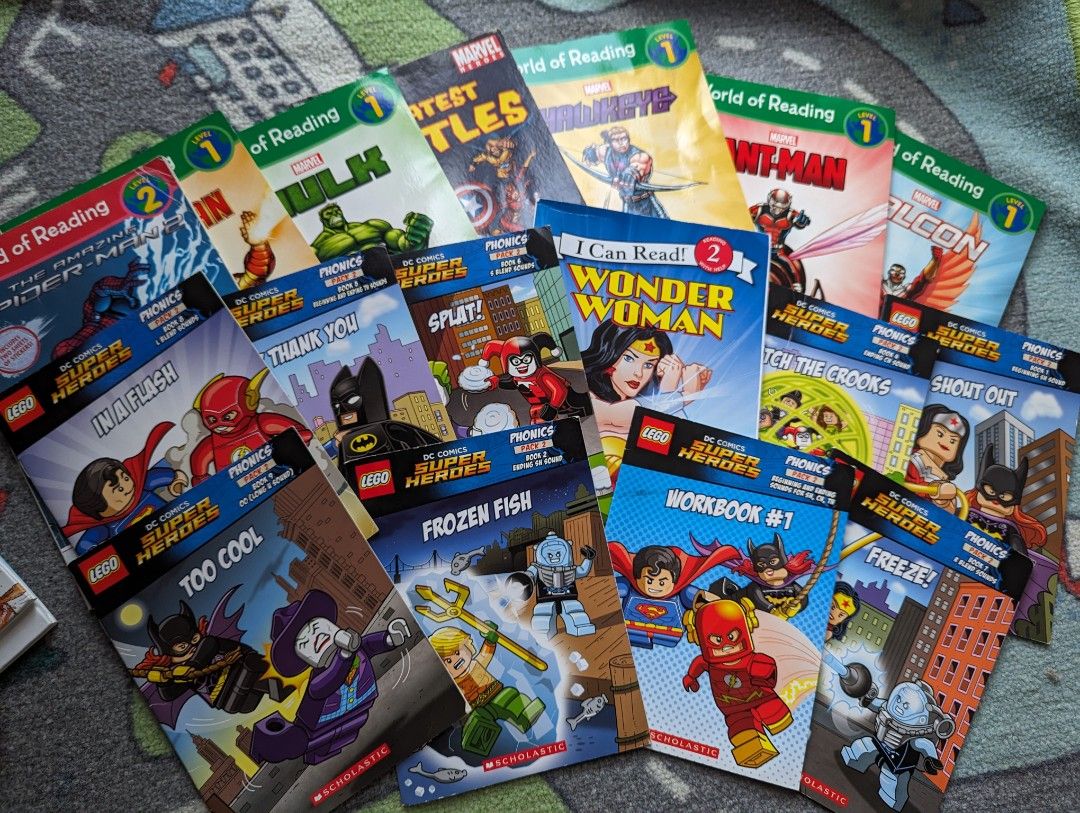 DC and Marvel super hero phonics reading books, Hobbies & Toys, Books ...