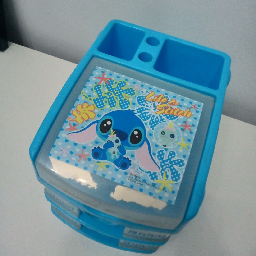disney lilo & stitch blue mini desk drawer storage desk cabinet from ...