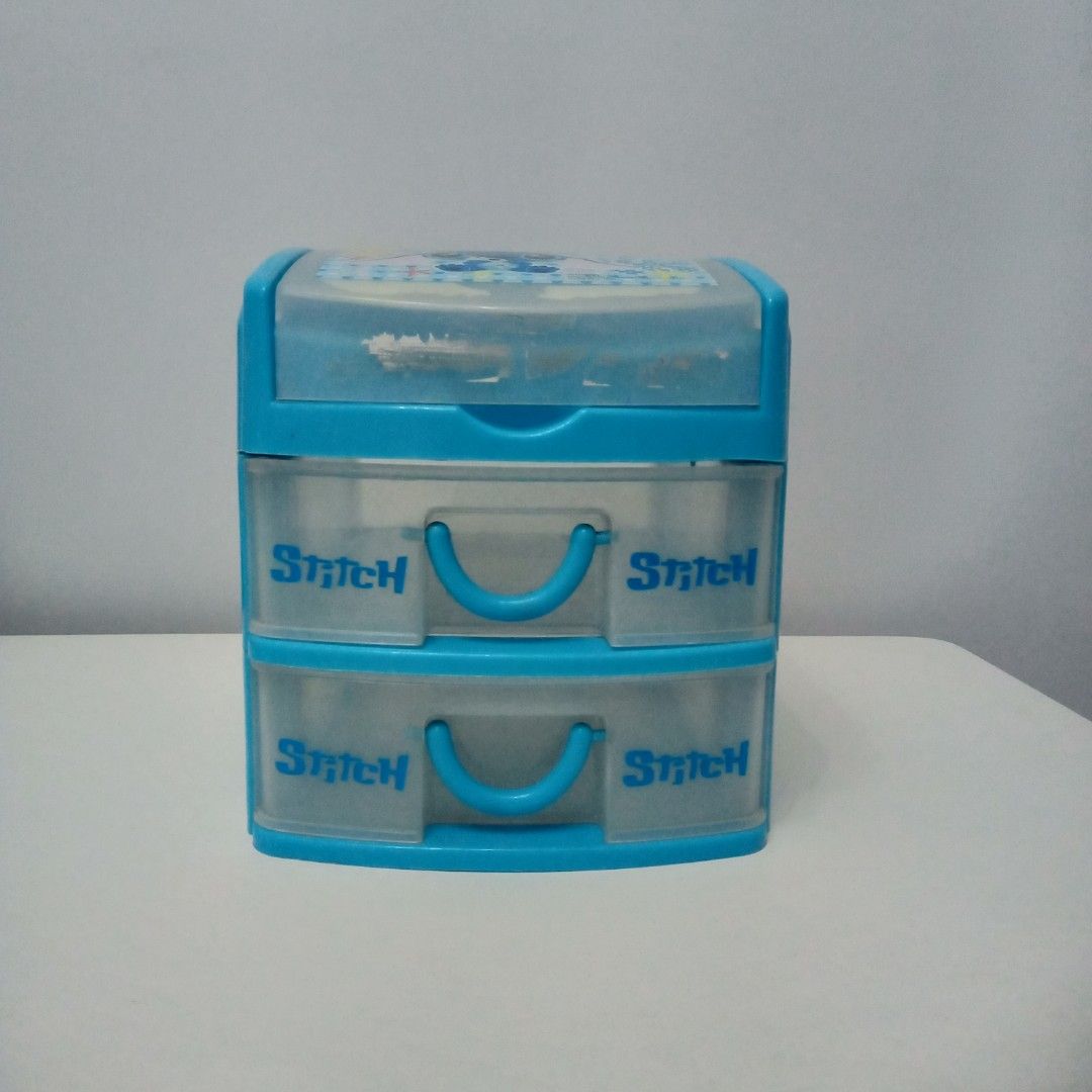 disney lilo & stitch blue mini desk drawer storage desk cabinet from ...
