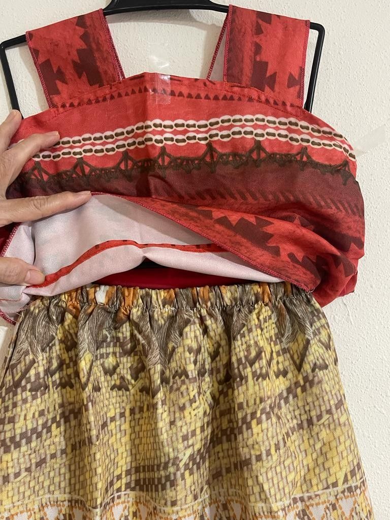 Disney Princess - Moana - ethnic young girl costume - 2pcs top and bottom set - with matching ...