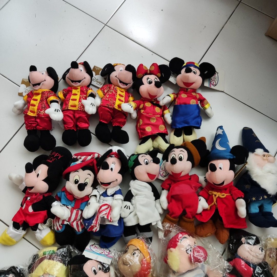 Disney store plush beanbag bean bag Mickey mouse Minnie mouse Donald ...