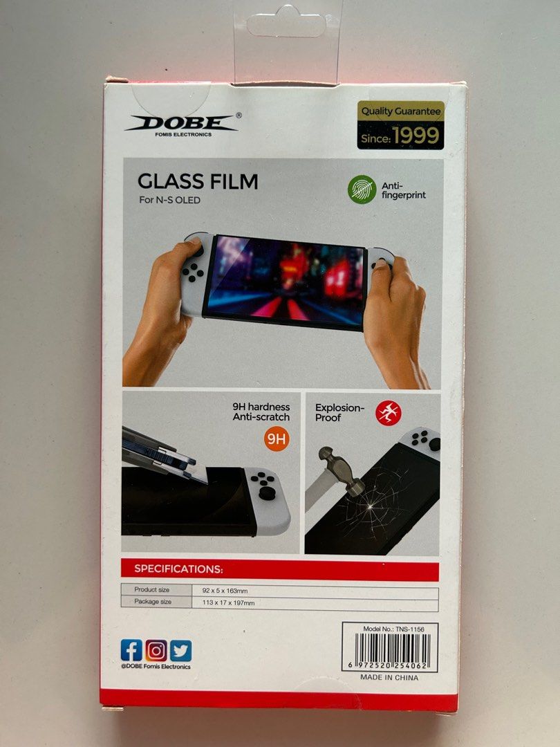 DOBE GLASS FILM FOR N-S OLED, Video Gaming, Video Game Consoles ...