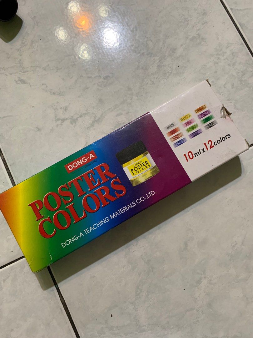 Dong-A Poster Colors (12 colors) on Carousell