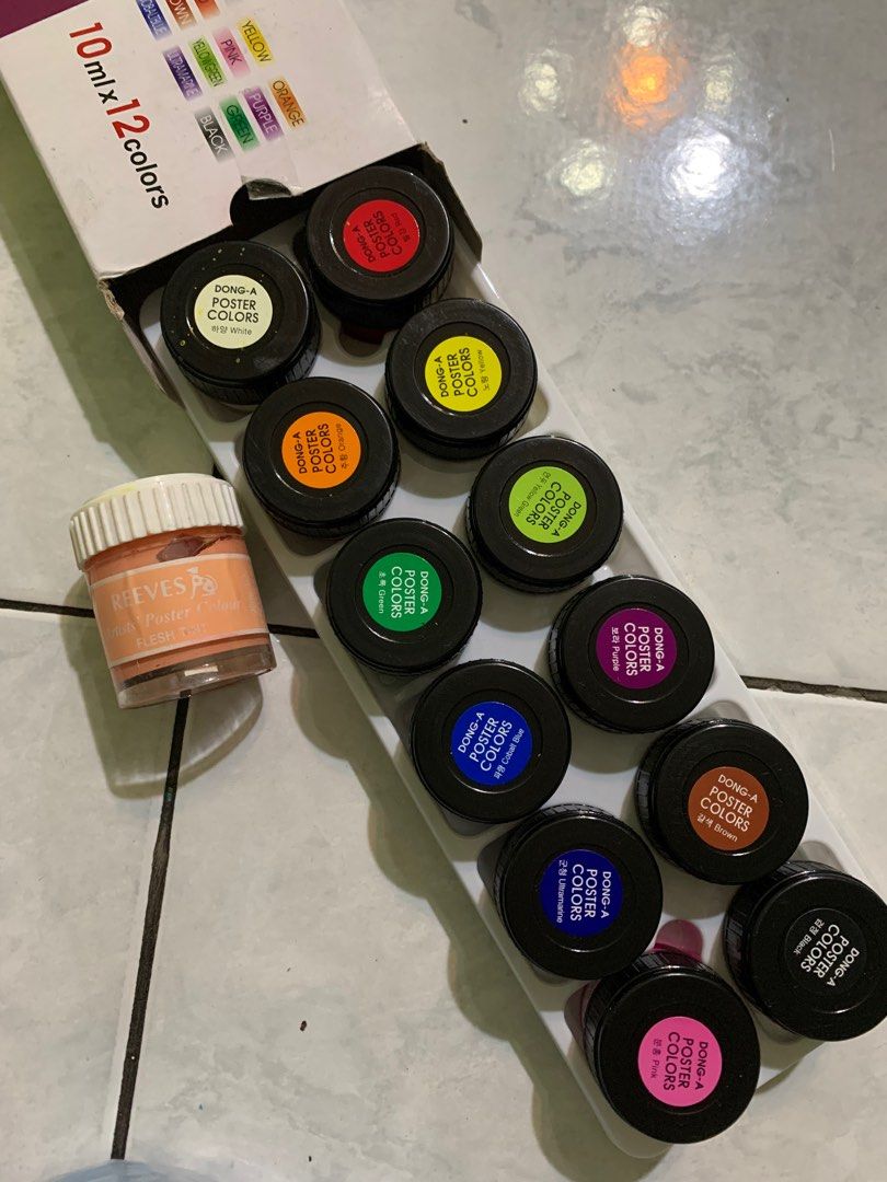 Dong-A Poster Colors (12 colors) on Carousell