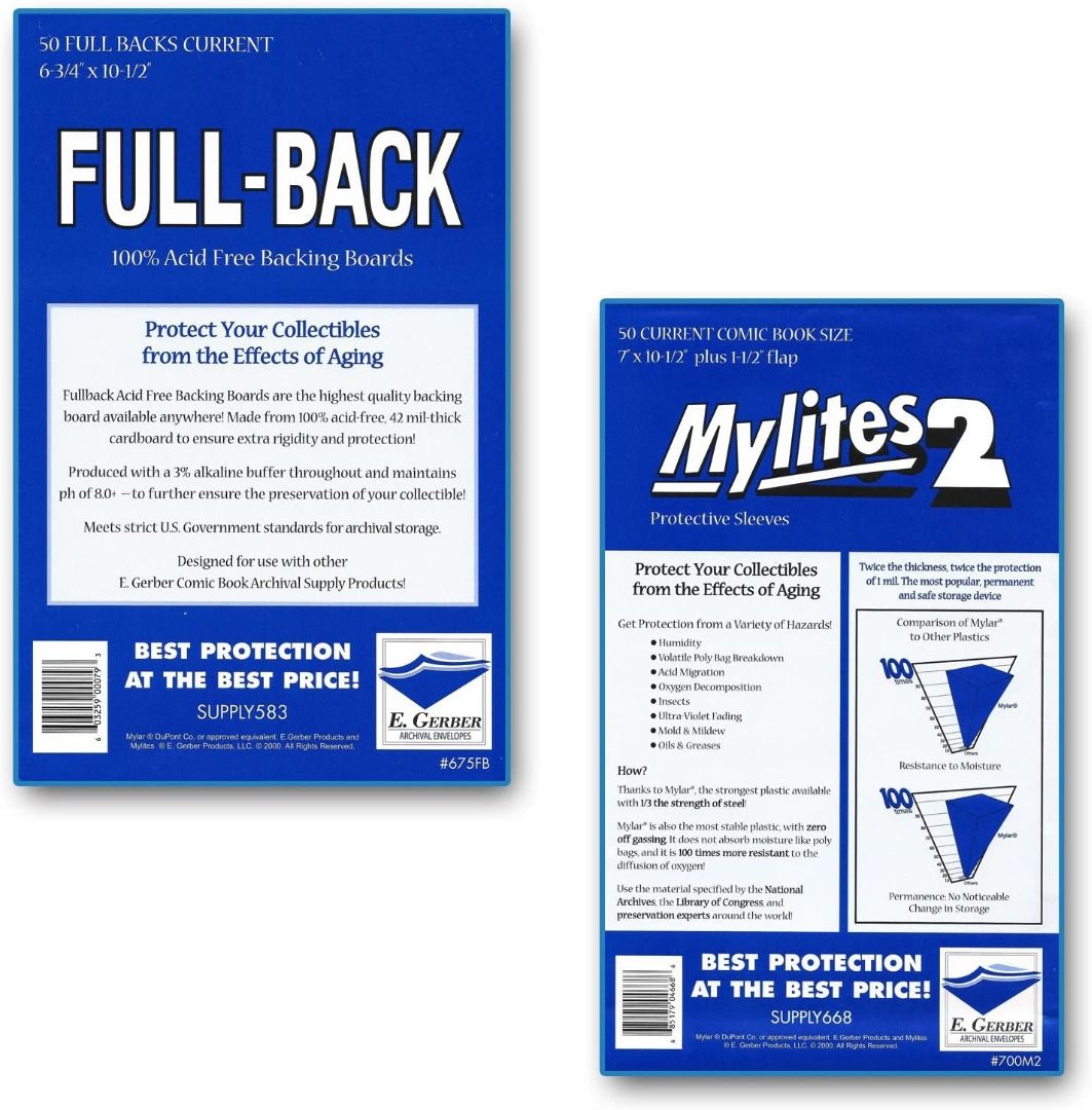 E Gerber Current / Modern Mylites2 and Full Backs (50 of each), Hobbies ...