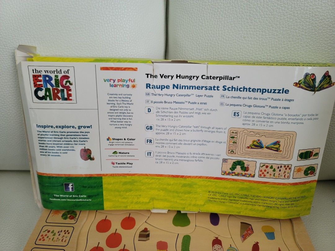 Eric Carle The Very Hungry Caterpillar Wooden Puzzles, Babies & Kids ...