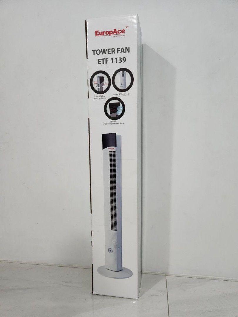 BNIB Europace Tower Fan, Furniture & Home Living, Lighting & Fans, Fans ...