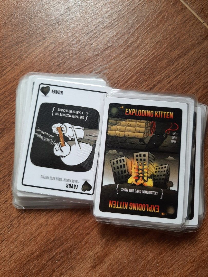 Exploding kittens nsfw deck tanpa kotak, Toys & Collectibles, Permainan ...