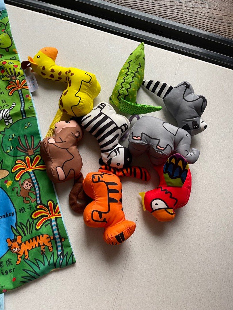 FREE MAILING - jollybaby animal zoo tiger parrot elephant giraffe ...