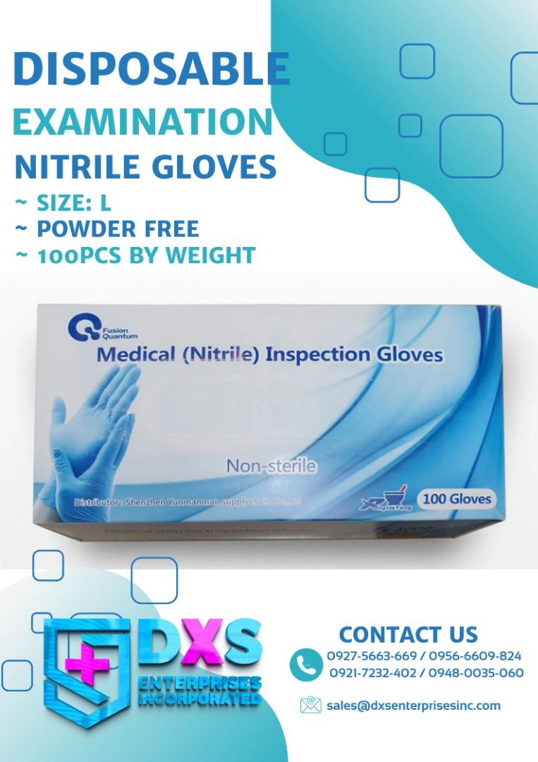 FUSION QUANTUM DISPOSABLE EXAMINATION NITRILE GLOVES - POWDER FREE ...