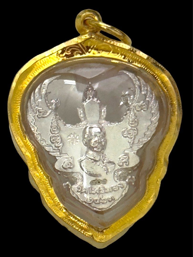 Garuda with King Rama 5 Nur Ngern (Real Silver) BE2563 by LP Wara of ...