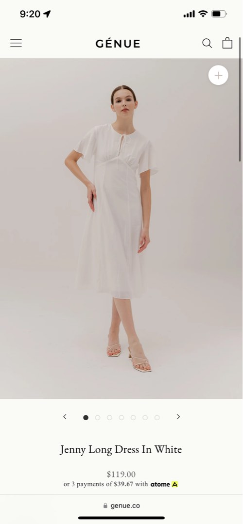 Genue Jenny Long Dress in White, Women's Fashion, Dresses & Sets ...