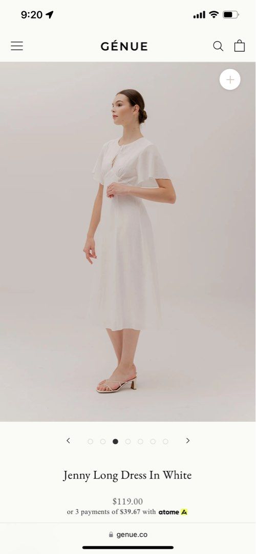 Genue Jenny Long Dress in White, Women's Fashion, Dresses & Sets ...