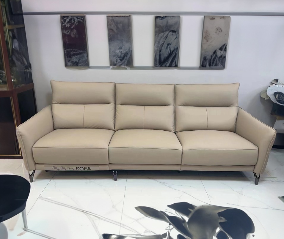 Genuine Leather High resilience sponge 1Seater electric Stretch Sofa ...