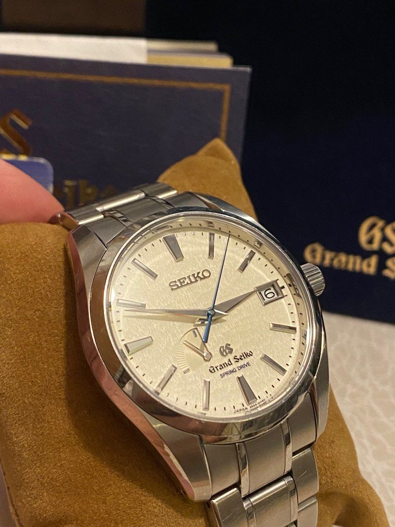 激罕全套齊中古初代雪姬Grand Seiko GS SPRING DRIVE 白鈦手錶, 名牌, 手錶 - Carousell