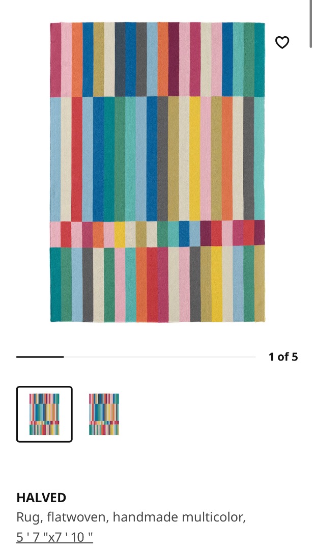 HALVED IKEA Rug (well used, but still pretty), Furniture & Home Living ...