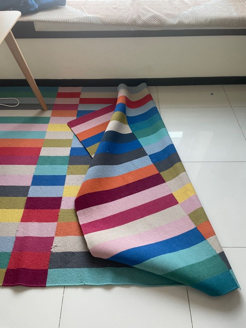 HALVED IKEA Rug (well used, but still pretty), Furniture & Home Living ...