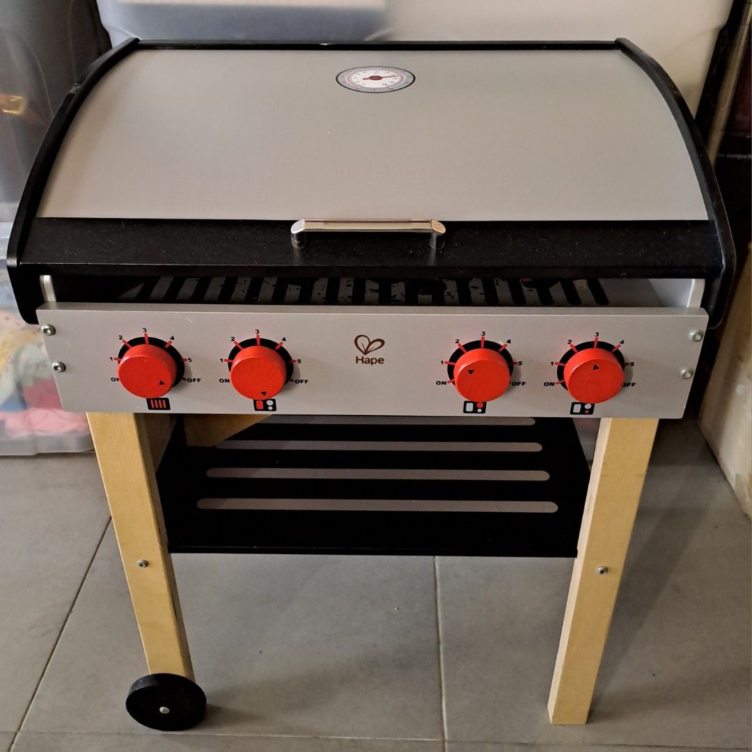 Hape Wood Wooden BBQ Barbeque Barbecue Pit Grill Stove, Hobbies & Toys ...