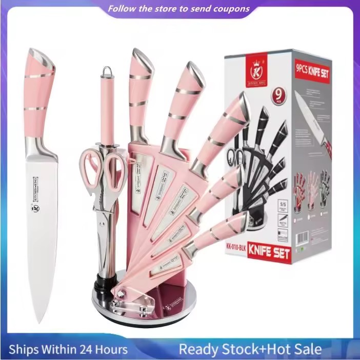 High Quality 9PC Horse Hoof Stainless Steel Kitchen Knife Set With ...