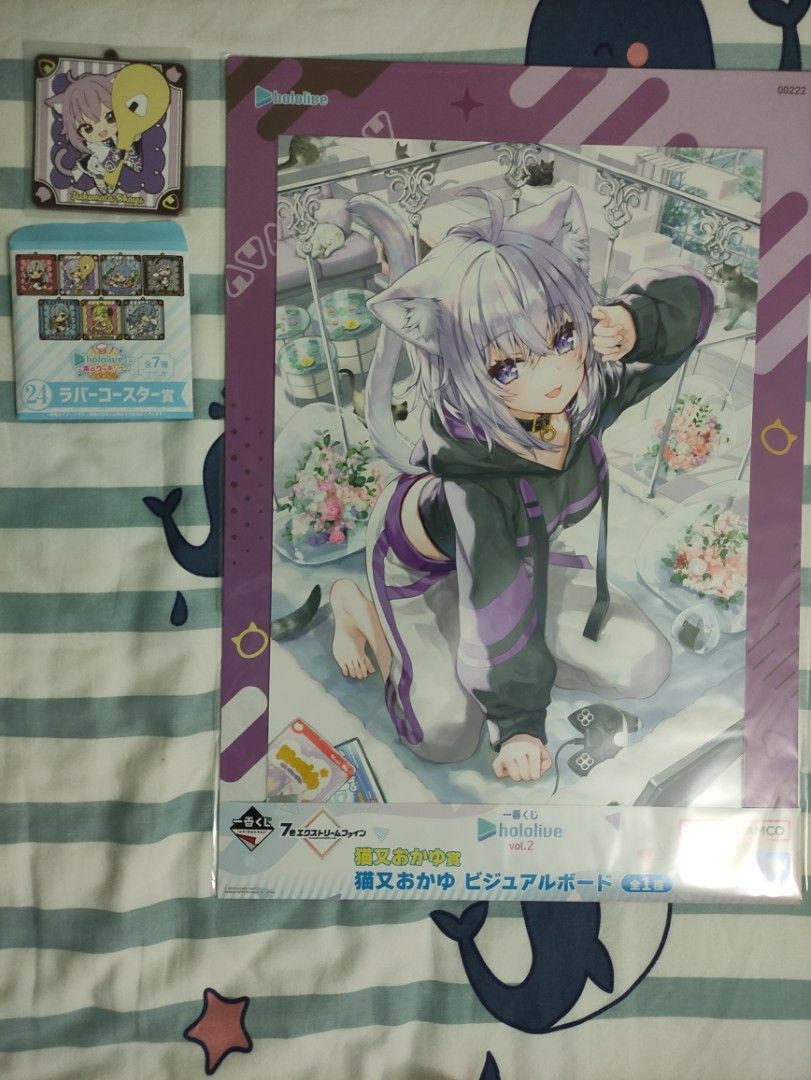Hololive Bandai Kuji vol.2 Nekomata Okayu Visual Board, Hobbies & Toys, Memorabilia ...