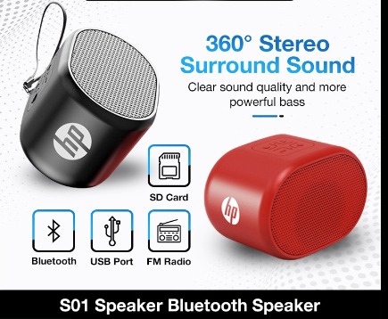 HP S01 Speaker Bluetooth Speaker Mini Speaker Portable Speaker for PC ...