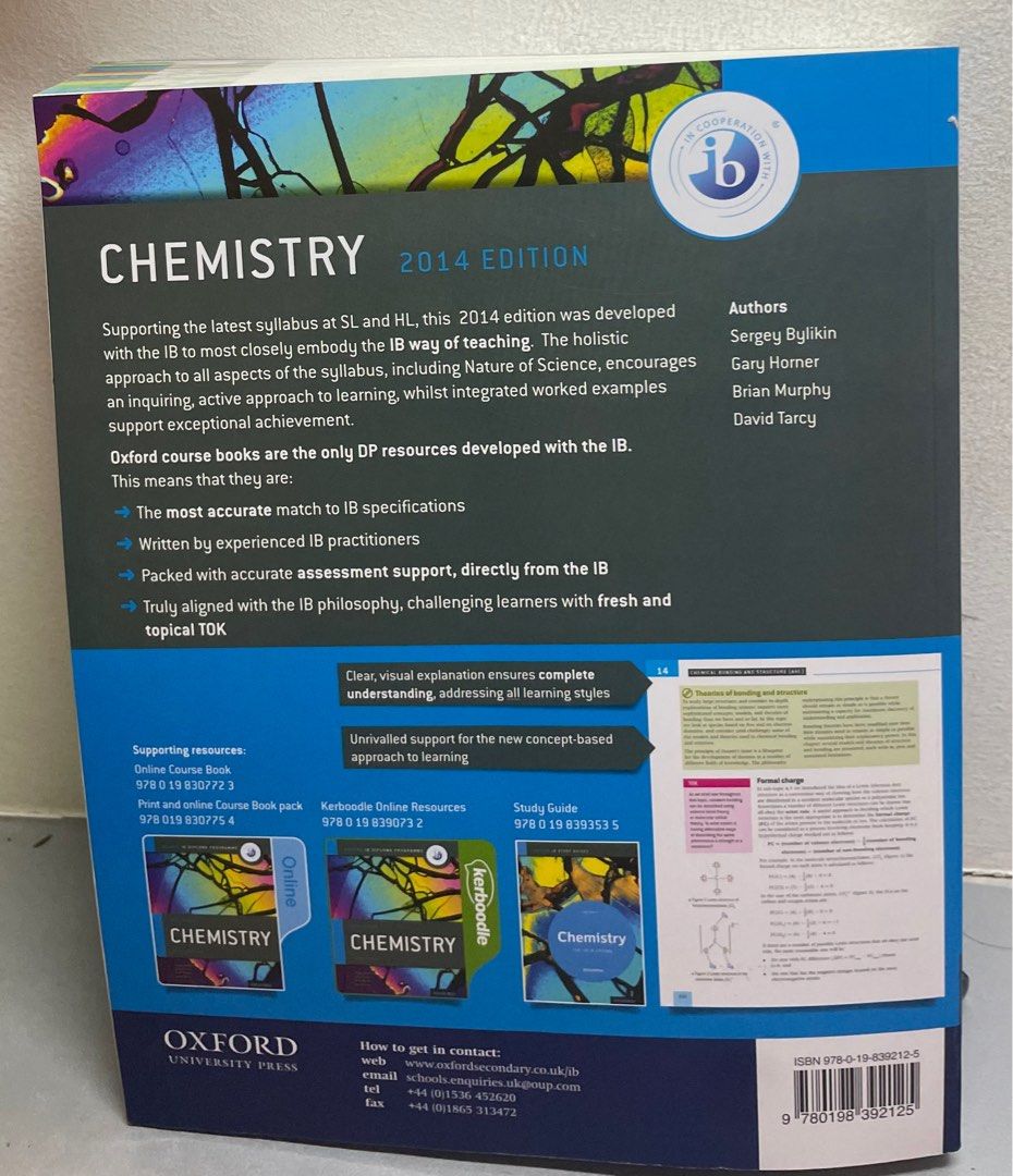 IB Chemistry Textbook, Hobbies & Toys, Books & Magazines, Textbooks on ...