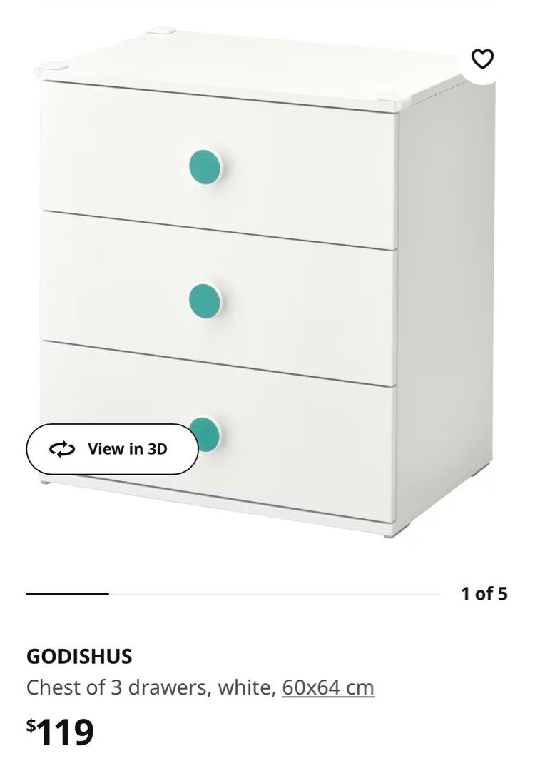 IKEA Godishus chest of drawers, Furniture & Home Living, Furniture ...