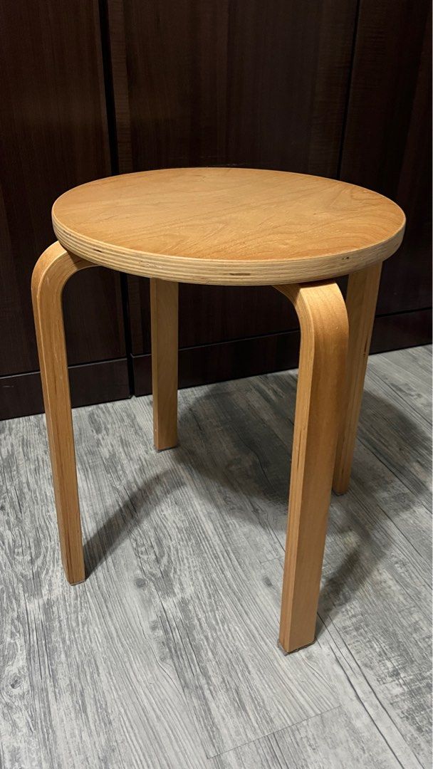 IKEA Wooden Stool (Frosta), Furniture & Home Living, Furniture, Chairs ...