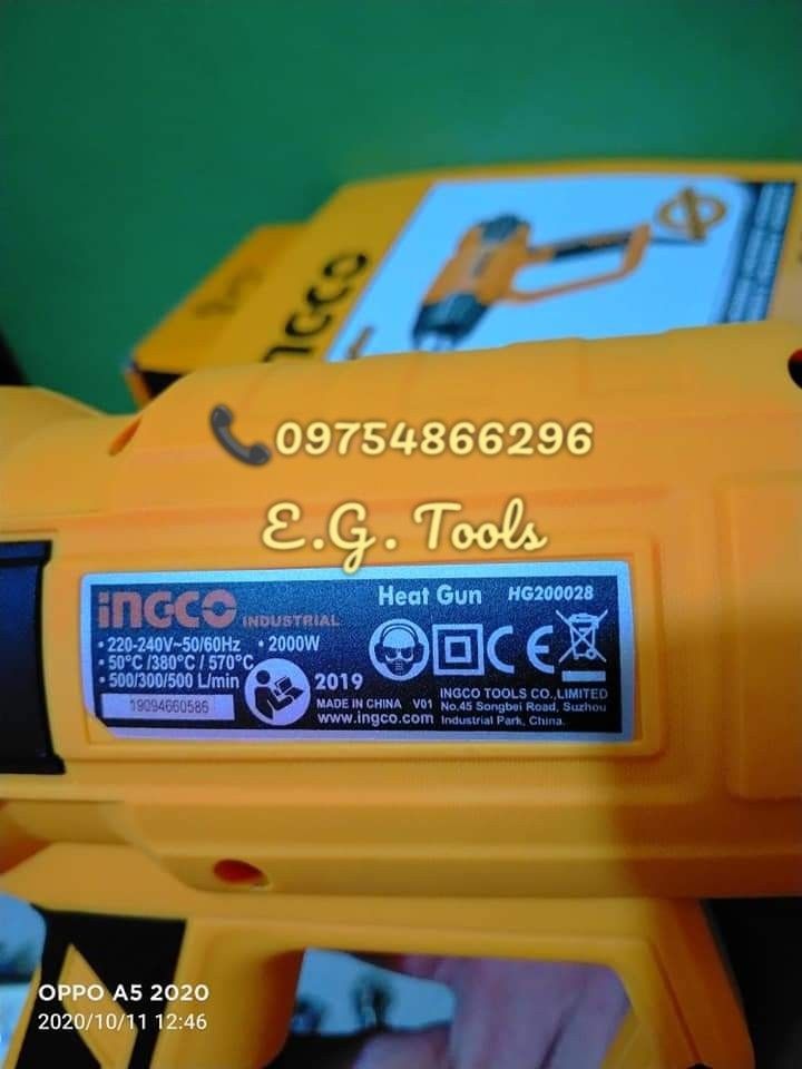 INGCO 2000W HD Heat Gun - HG200028 on Carousell